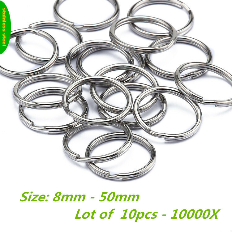 Lot Of 10Pcs To 10000Pcs Stainless Steel Split Rings Key Ring Keyrings ...