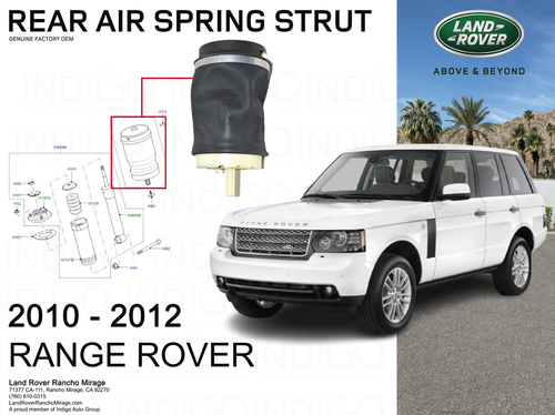 2010-2012 LAND ROVER REAR AIR SPRING STRUT R-RKB500240 OEM | eBay