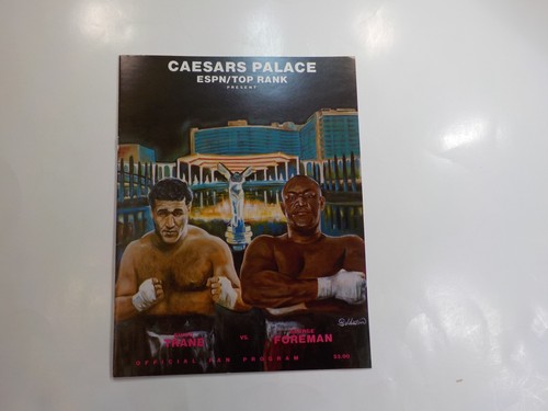 GEORGE FOREMAN vs GUIDO TRANE Boxing Program Caesars Palace Las Vegas ...