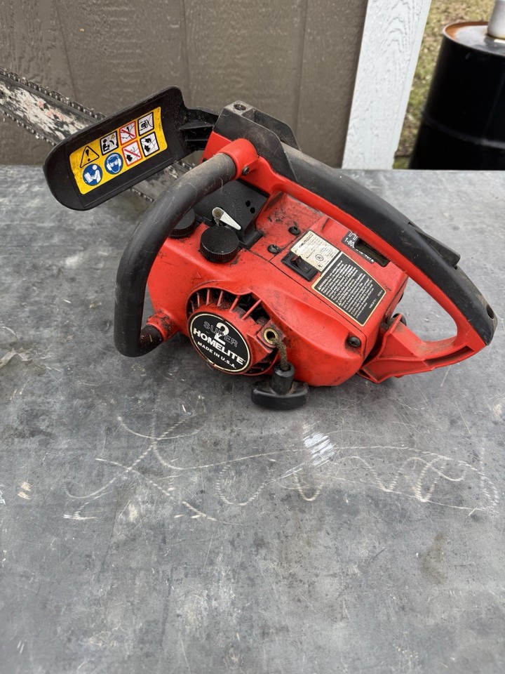 VINTAGE HOMELITE SUPER 2 Chainsaw Pulls Good Has Not Been Started | eBay