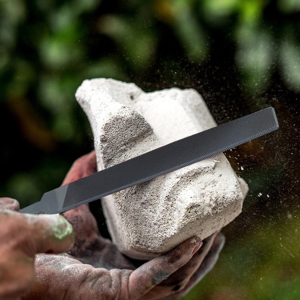 6-inch Flat Medium Cut File Double Cut Teeth High Hardened Steel Hand ...