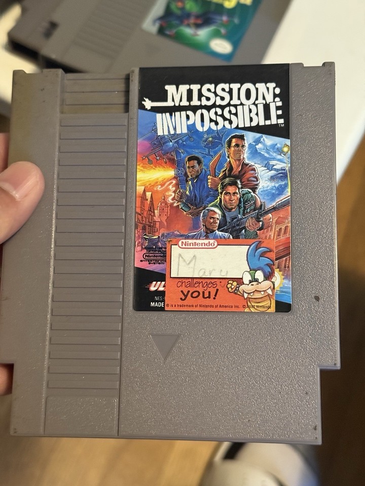 Lot of 6 NES Games , Galaga, Robo Warrior, Mission Impossible, NES Open ...