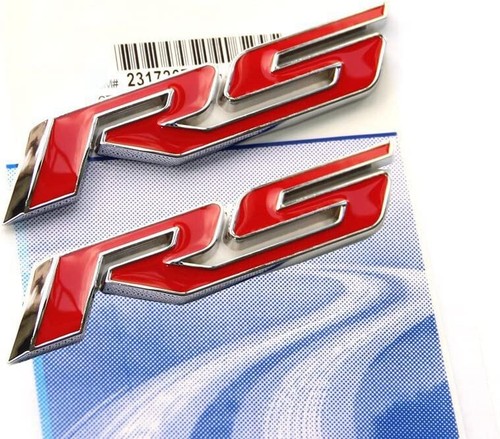 NEW 2X Red RS TRUNK BADGE Cam.aro Sport Lid Emblem Fender Sticker Logo ...