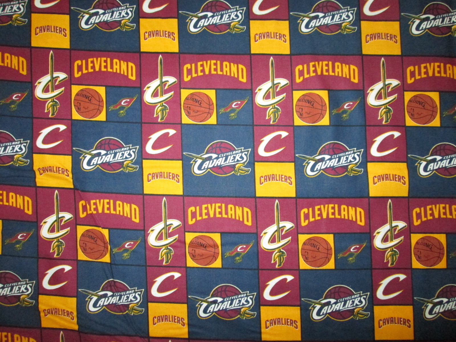CLEVELAND CAVALIERS BLUE NBA LICENSED QUILTING COTTON FABRIC BTHY | eBay