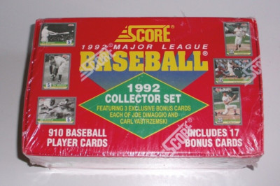 1992 SCORE BASEBALL CARDS COLLECTOR COMPLETE FACTORY SEALED SET, 910 ...