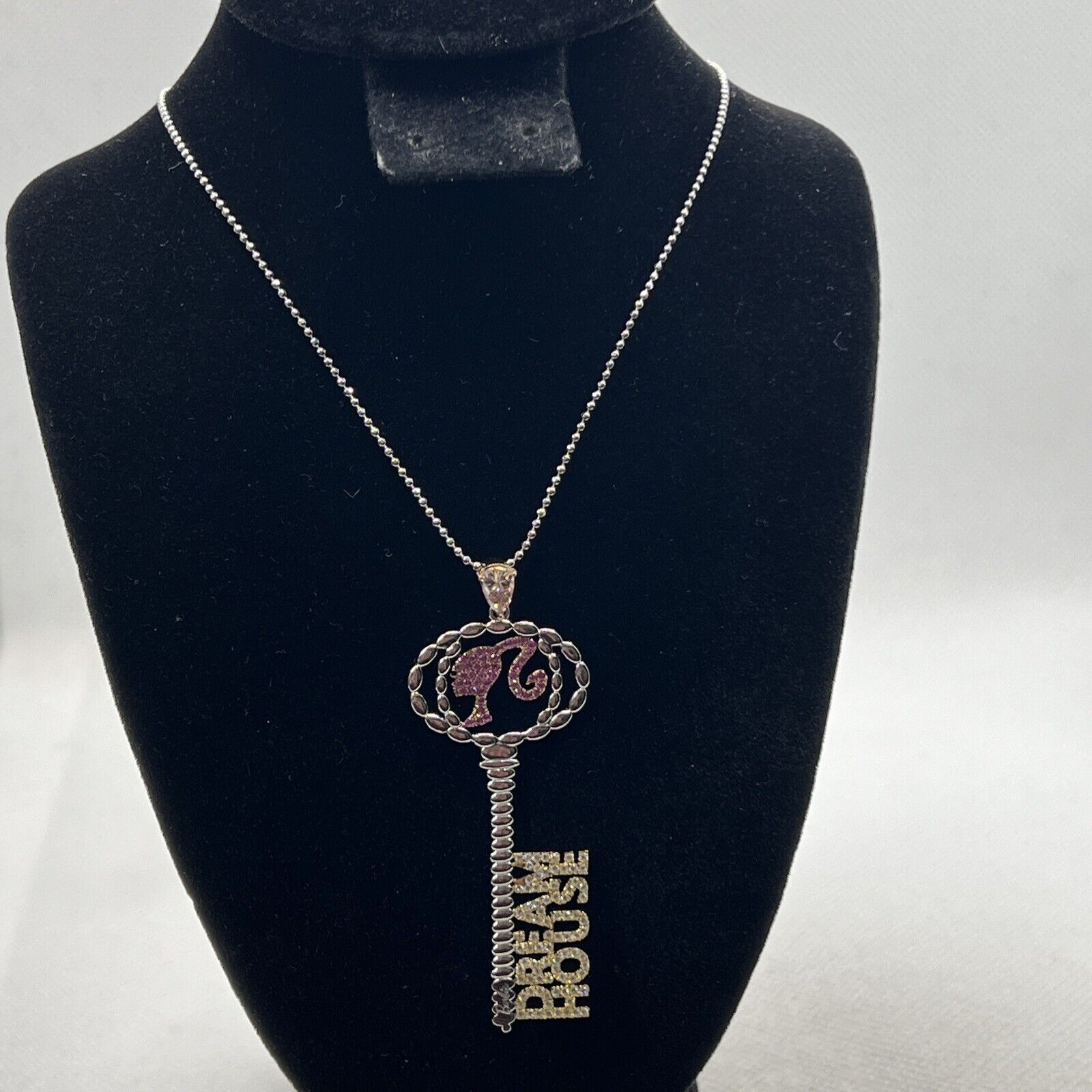 BARBIE ROCKS DREAM HOUSE 18K Gold & 925 Silver Chain Necklace Charm ...