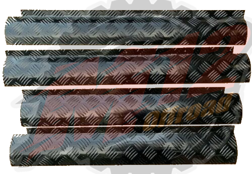 Land Rover Defender 110 Black door protectors in 2mm chequer plate (4 ...