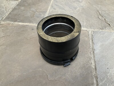 5" 150mm Length Powder Coated Matt Black, Twin Wall Flue Pipe From Flue ...