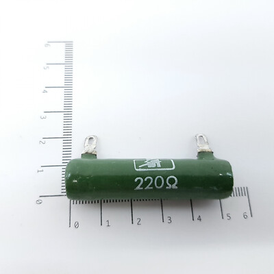 1 X RÉSISTANCE FILAIRE 220OHM 220R 10W ANCIEN STOCK NEUF. BLANC ...