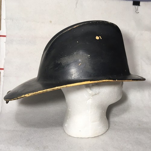 Gentex Made in USA Vintage Plastic Fireman Helmet Fire Department Black ...