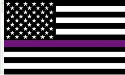 3x5FT Security Enforcement USA Thin PURPLE Line FLAG 100D Banner | eBay