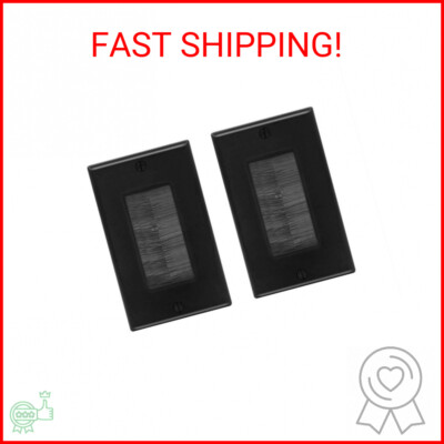 VCE 2-Pack Single Brush Wall Plate Cable Pass Through Insert for Wires ...
