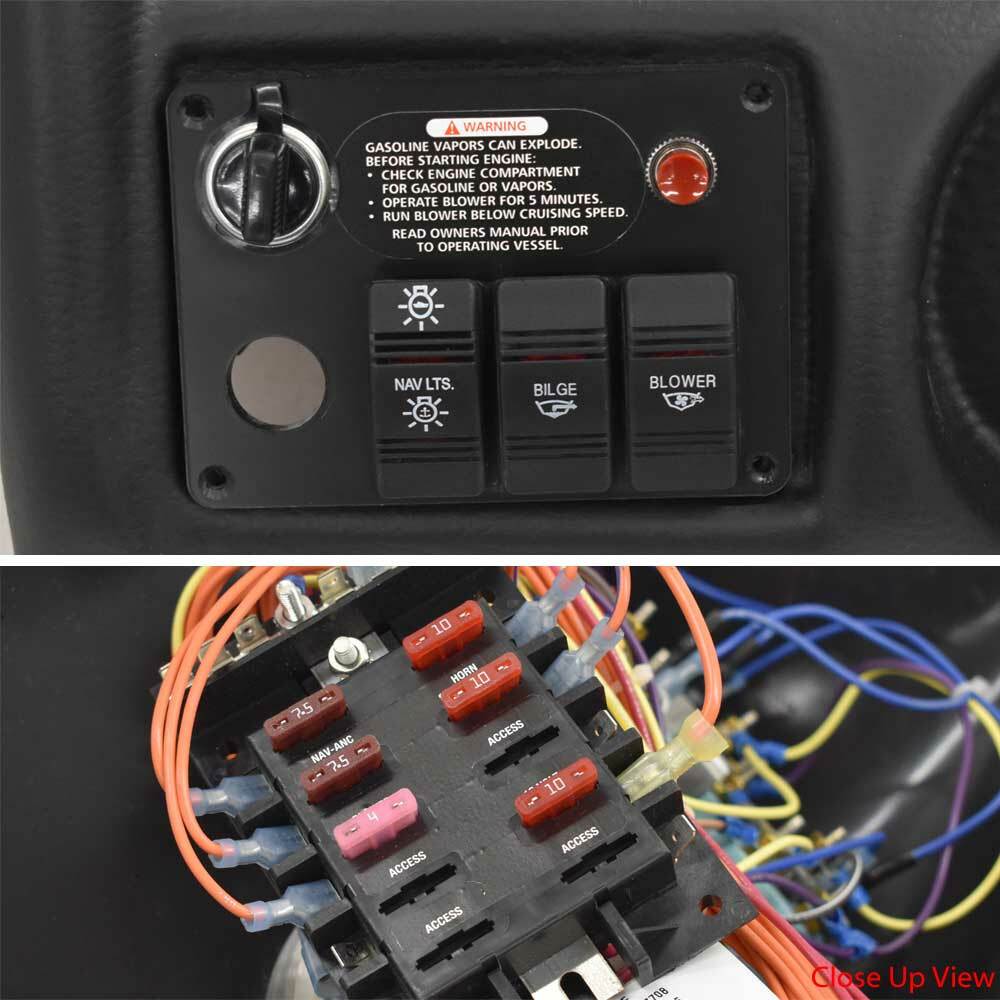 Crownline Boat Dash Panel Shroud 40678 | w/ Teleflex Gauges Black | eBay