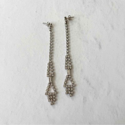 [boutique] long dangle rhinestone drop earrings | eBay