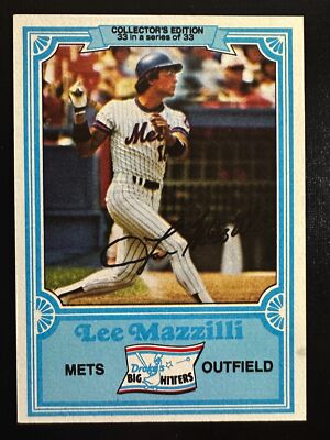 Lee Mazzilli 1981 Topps Drake's Big Hitters Baseball Card New York Mets ...
