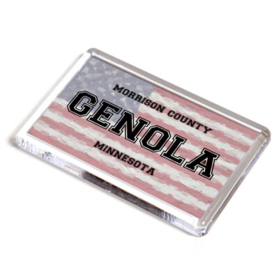 FRIDGE MAGNET - Genola - Morrison, Minnesota - USA Flag | eBay