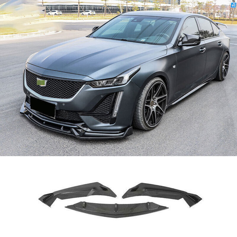 Carbon Fiber Front Bumper Lip Spoiler Bodykit For Cadillac CT5 CT5-V ...