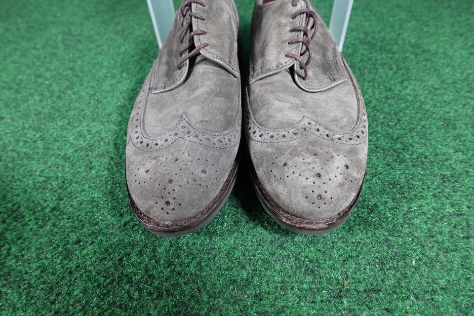 Allen Edmonds Nomad Gray Suede Wingtip Dress shoes Mens - sz 10 D | eBay