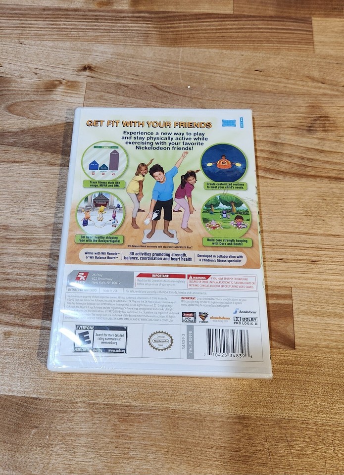 Nickelodeon Fit (Nintendo Wii, 2010). new sealed With Toys R Us Sticker ...