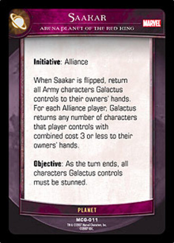 VS System: Saakar, Arena Planet of the Red King [Played] Marvel Coming ...