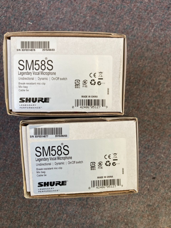 Shure SM58S - Legendary Vocal Microphone - On/Off Switch - New in Box ...