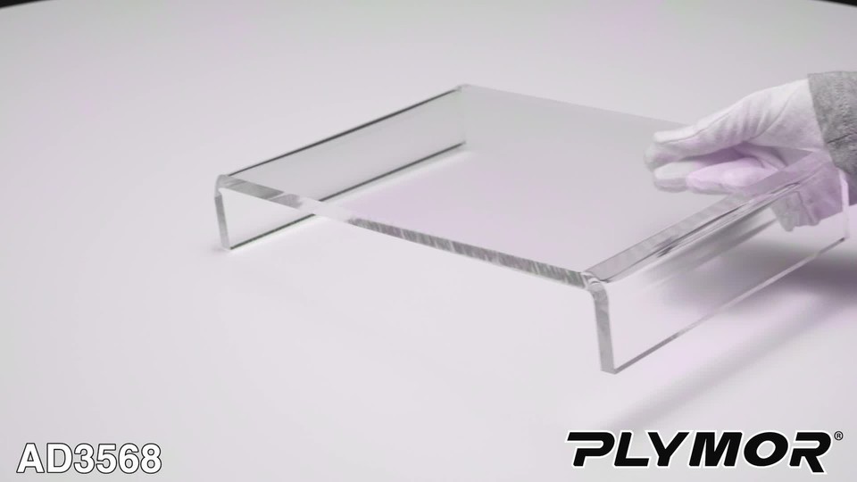 Plymor Clear Acrylic Rectangular Display Riser, 2" H x 12" W x 8" D (3/ ...
