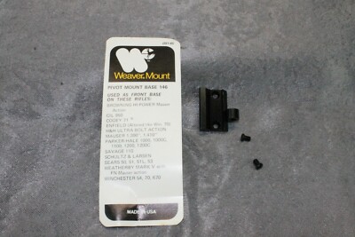 Weaver Pivot Mount Base #146 Enfield Browning Winchester Savage CIL ...