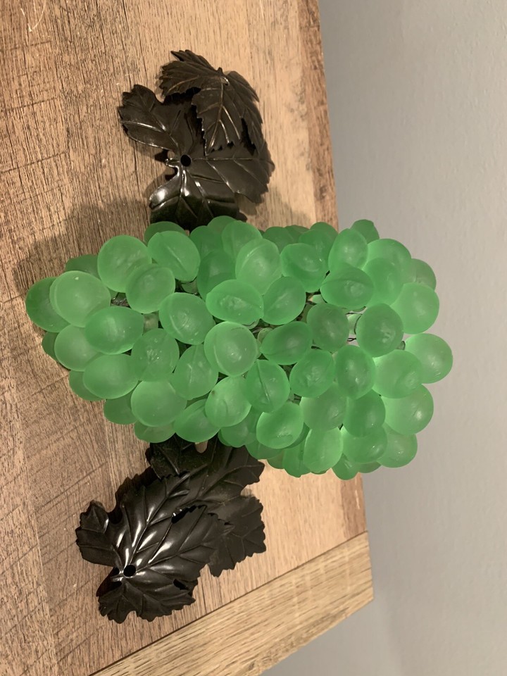 Art Nouveau Murano Czech Glass Grape Cluster Fruit Lamp Shade Art Deco ...
