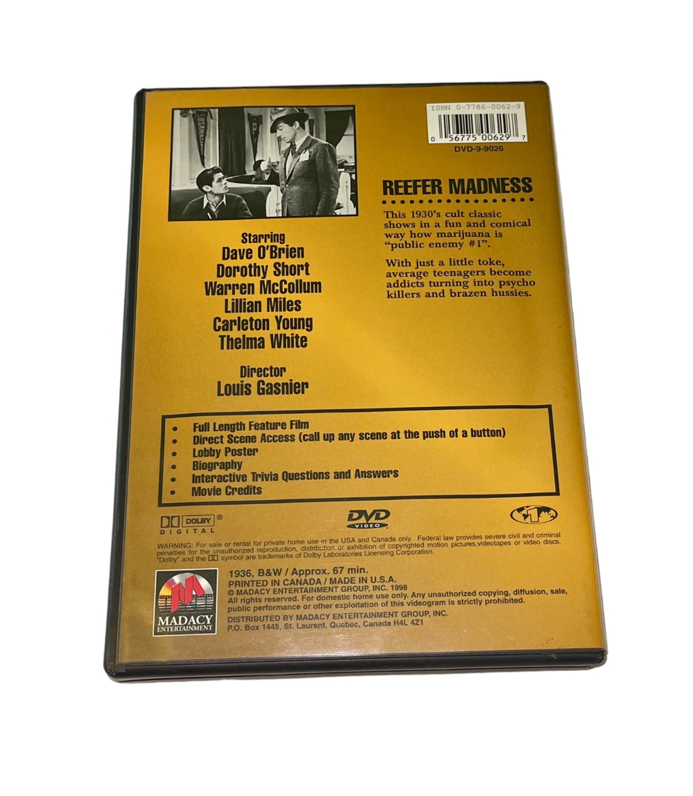 Reefer Madness (DVD, 1936) for sale online | eBay