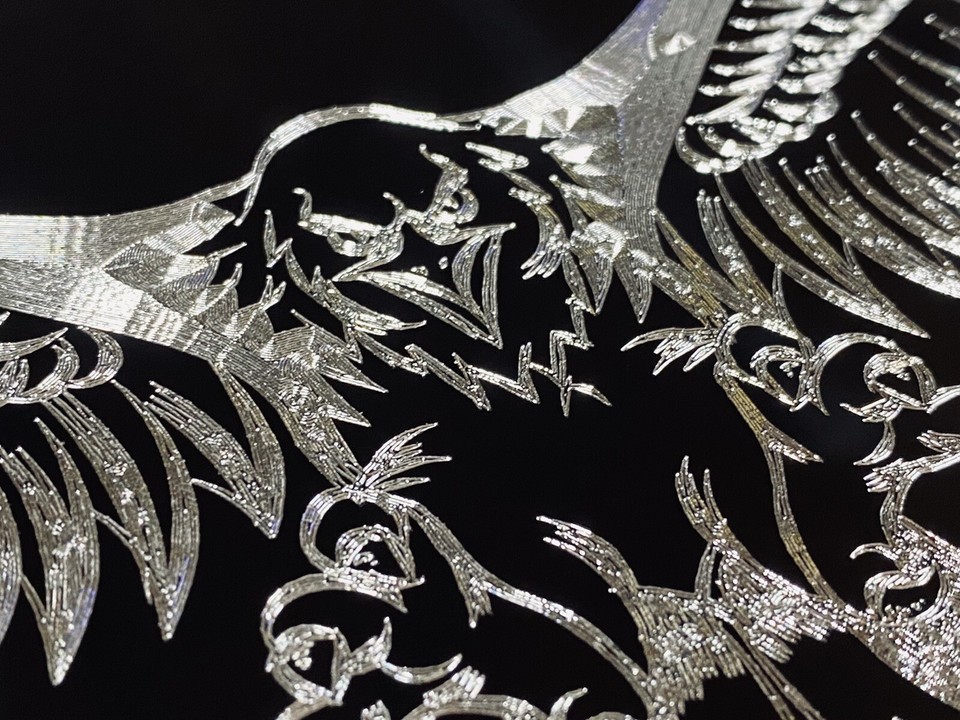 Engraved US American 3D Fierce Eagle Diamond Etched Car Tag Metal ...