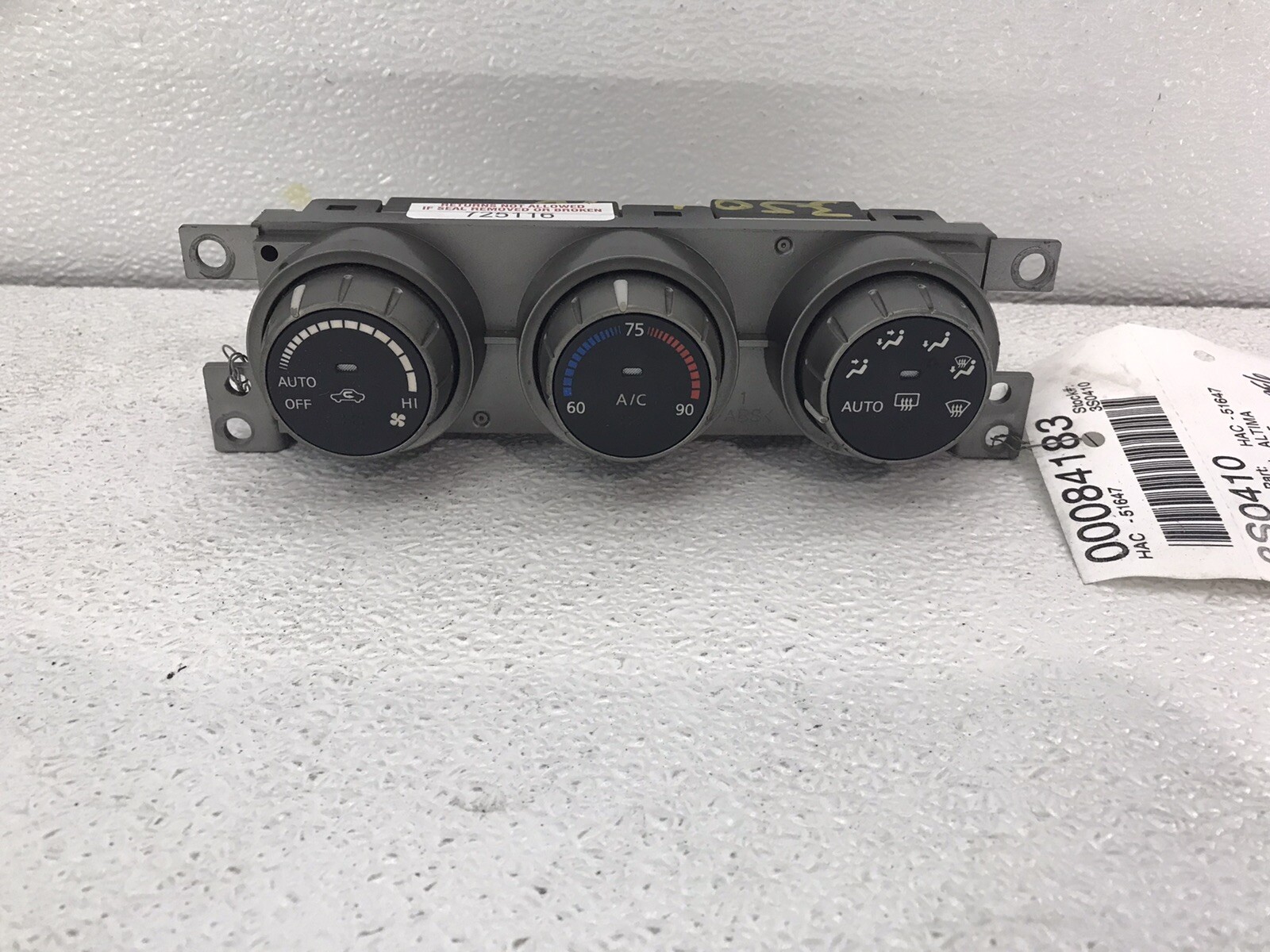 2005-2006 nissan altima heater ac temperature climate control switch ...