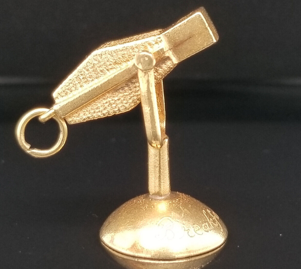 1955 14K Gold ~3D ABC BREAKFAST CLUB MICROPHONE TELEV… - Gem