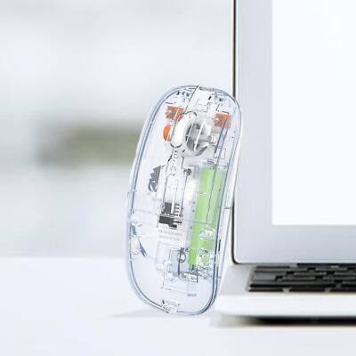 Transparent Mouse Cordless Mouse Laptop Computer Rechargeable Wireless ...