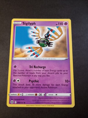Pokemon Brilliant Stars Sigilyph Uncommon Card 066/172 NM | eBay