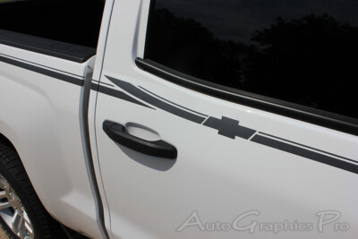Chevy Silverado Truck Upper Pin Striping Vinyl Graphics Kit 3M Decals ...