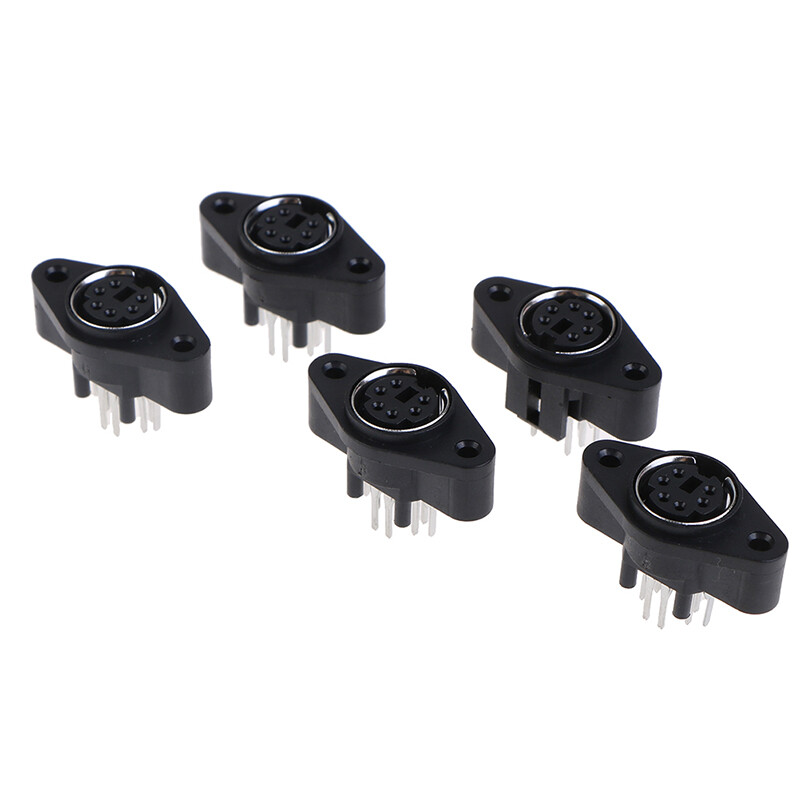 5PCS MDC/S Terminal Socket DIN Jack Connector Mini PS2 6Pin 6P Socket ...