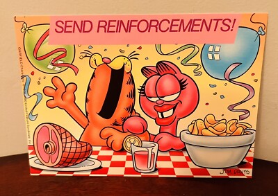 Garfield The Cat Vintage Postcard 1978” SEND REINFORCEMENTS “ | eBay