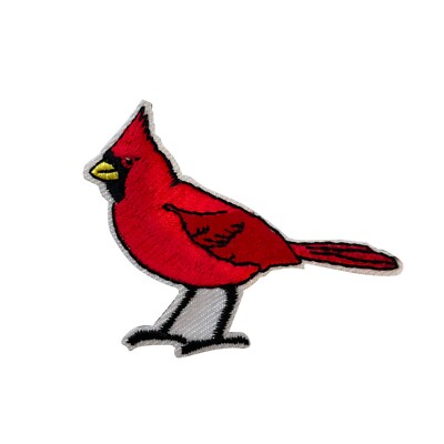 Cardinal Embroidered Iron On Patch - Bird Animal Fun 38-S | eBay