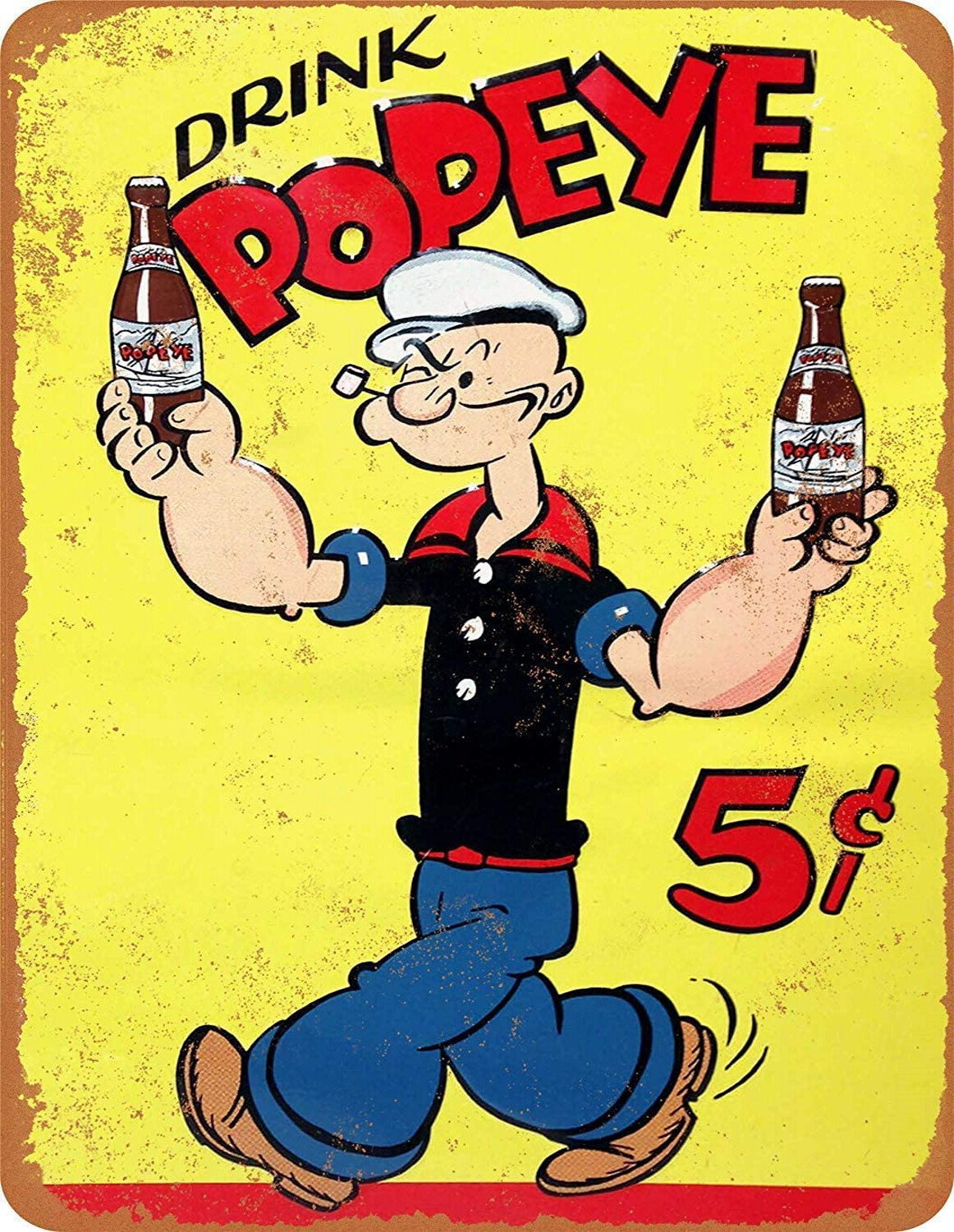 Vintage Retro Plaque POPEYE DRINK Pub Shed Bar Kitchen Man Cave Gift ...