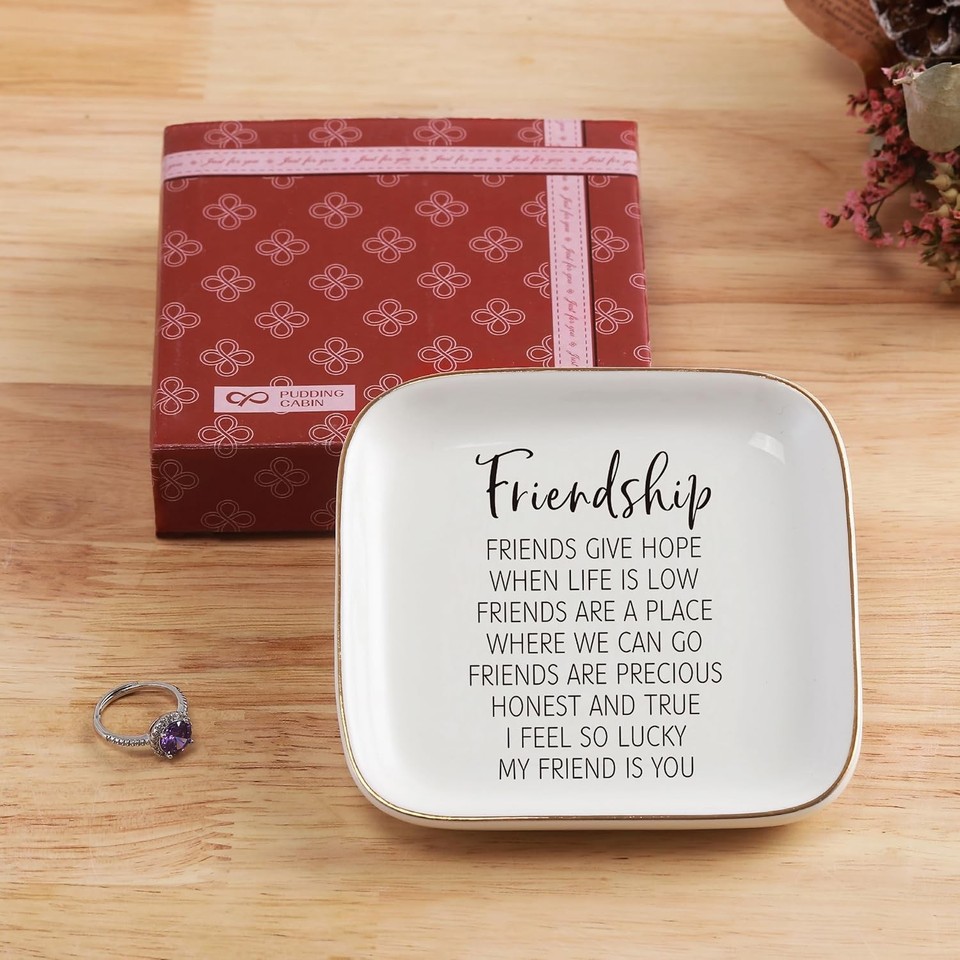 PUDDING CABIN Friend Gifts for Women Birthday - “I Feel So Lucky My ...