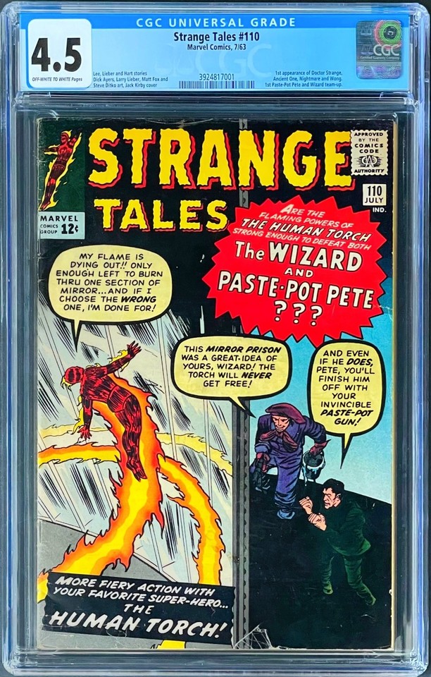 Strange Tales 110 CGC 1963 Marvel Comics 1st App Doctor Strange Silver ...