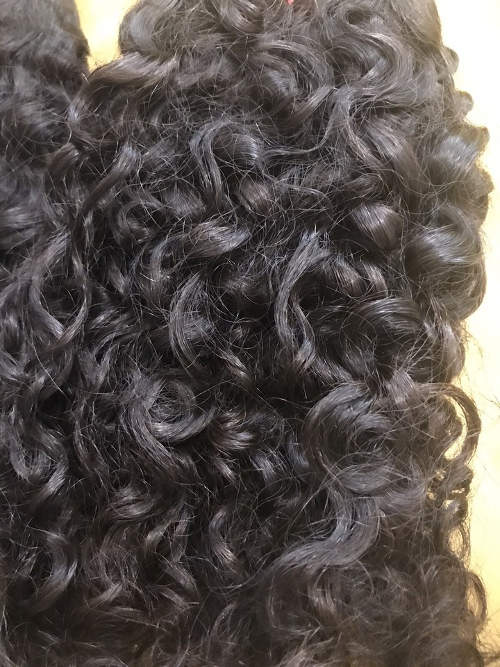 Juju Hair Bohemian Kinky Curly 14¨ Natural Brown Weft Hair 2 bundles ...