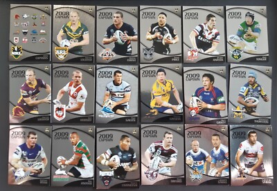 2009 NRL Daily Telegraph CAPTAINS SILVER FOIL Cards Full Set x 18 | eBay