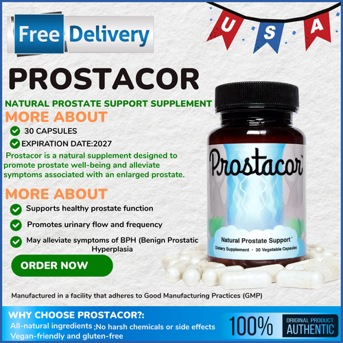 Prostacor - Natural Prostate Support Supplement - Non-GMO Vegan Gluten ...