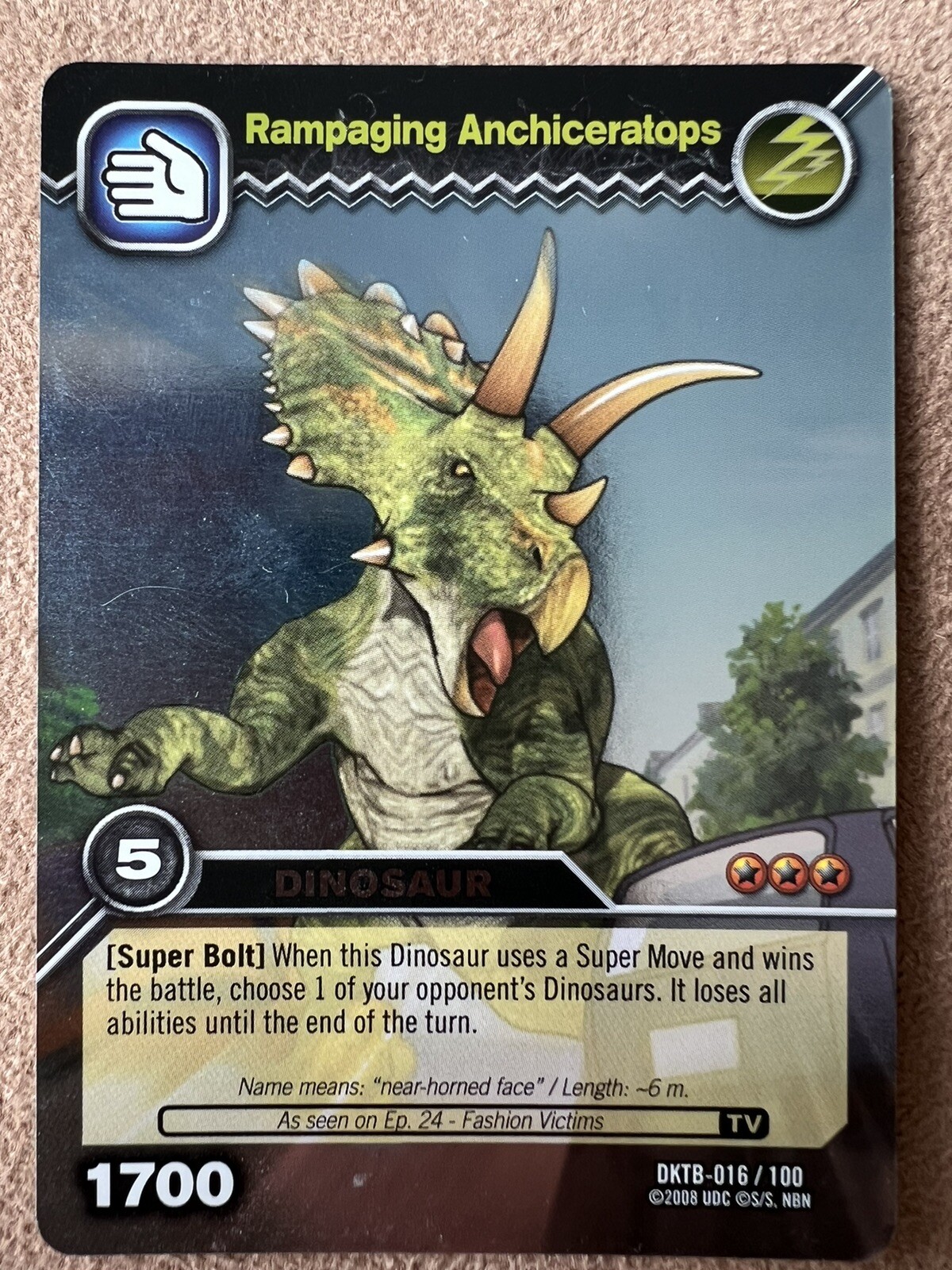 Dinosaur King Styracosaurus Card
