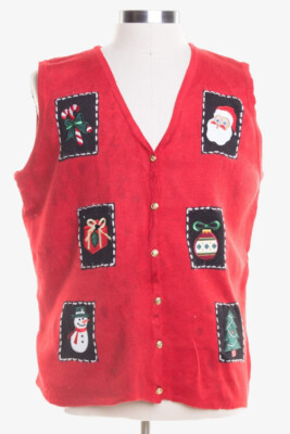 Red Ugly Christmas Vest 47887 | eBay