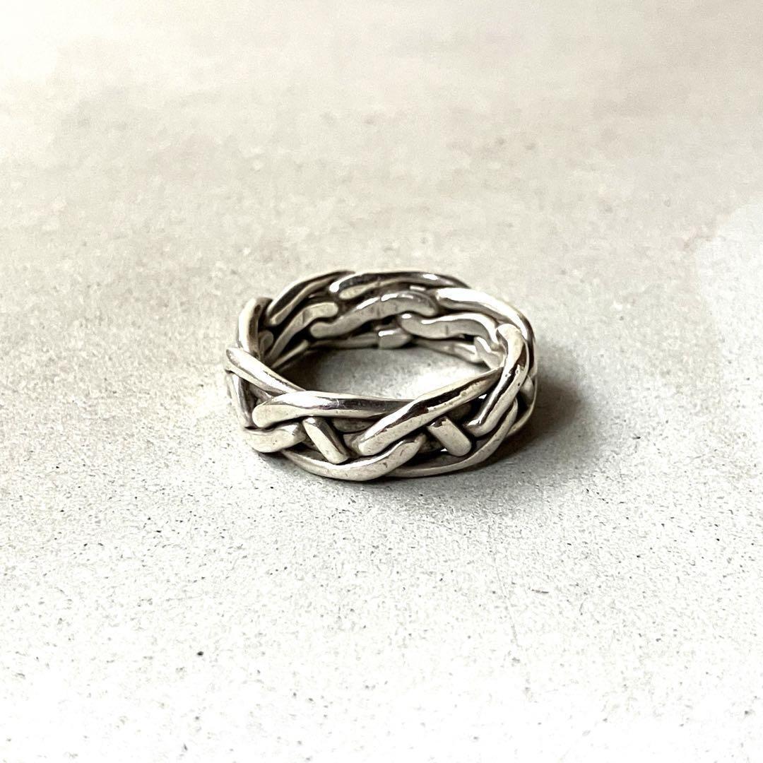 Mexican Vintage Silver 925 Anchor Ring No. 18, Rare Unique Mexican Vintage Silver 925 Anchor Ring No. 18, Rare Unique