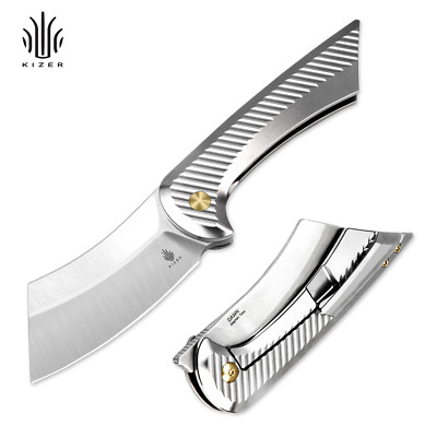 Kizer Dawn Sheepsfoot Pocket Folding Knife S35VN Blade Titanium Handle ...