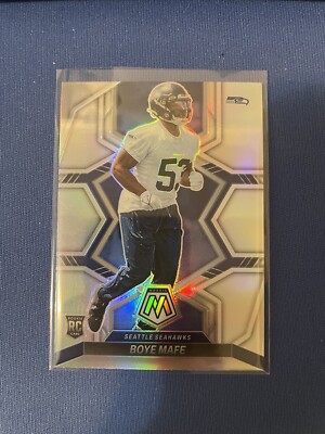 Boye Mafe 2022 Panini Mosaic Rookie #385 Silver Prizm Seattle Seahawks ...