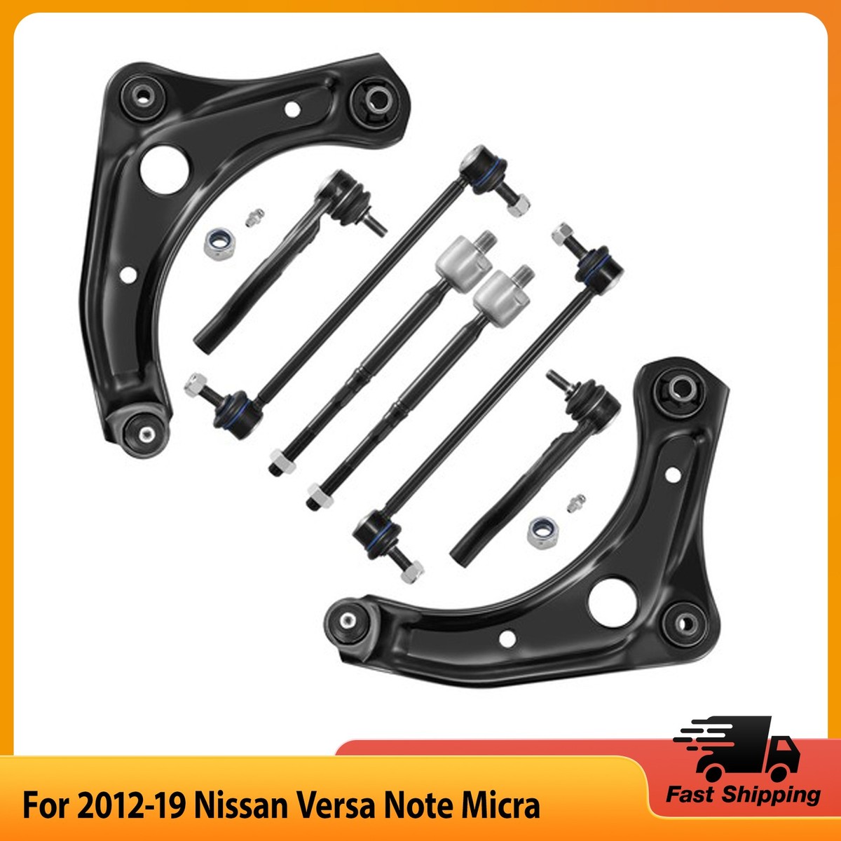 Headlight Assemblies For 2014 Nissan Versa Note Complete 8-Piece Front ...